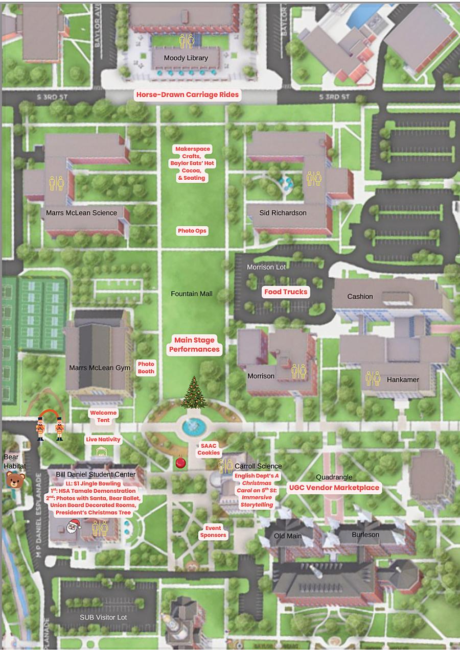 Christmas on 5th Map | Christmas on Fifth Street | Baylor University